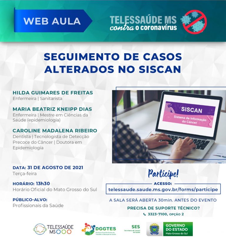 SES realiza web aula ‘Seguimento de Casos Alterados no Siscan’ – SES